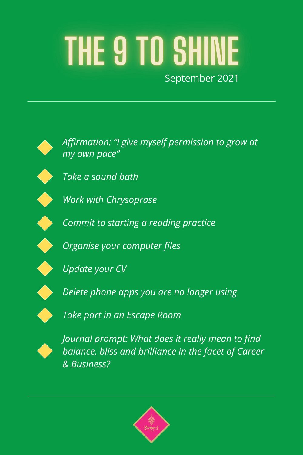 The 9 To Shine - September 2021 - Zorluna